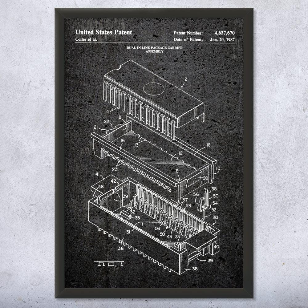 Integrated Circuit Patent Art Print: Computer Decor, IT Tech Gift - Etsy