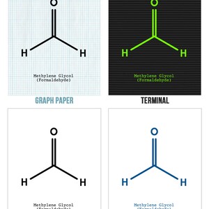 Formaldehyde Molecule Poster Print, Photographer Gift, Mortician Gifts ...