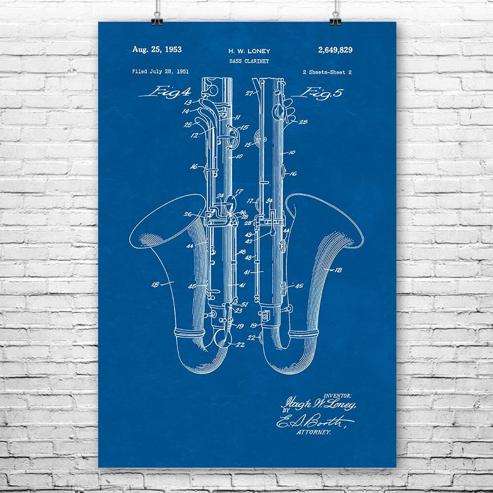 Bass Clarinet Poster Print Music Teacher Musician Gift | Etsy