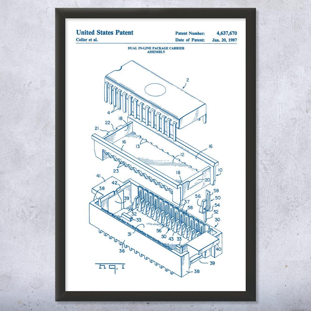 Integrated Circuit Patent Art Print: Computer Decor, IT Tech Gift - Etsy