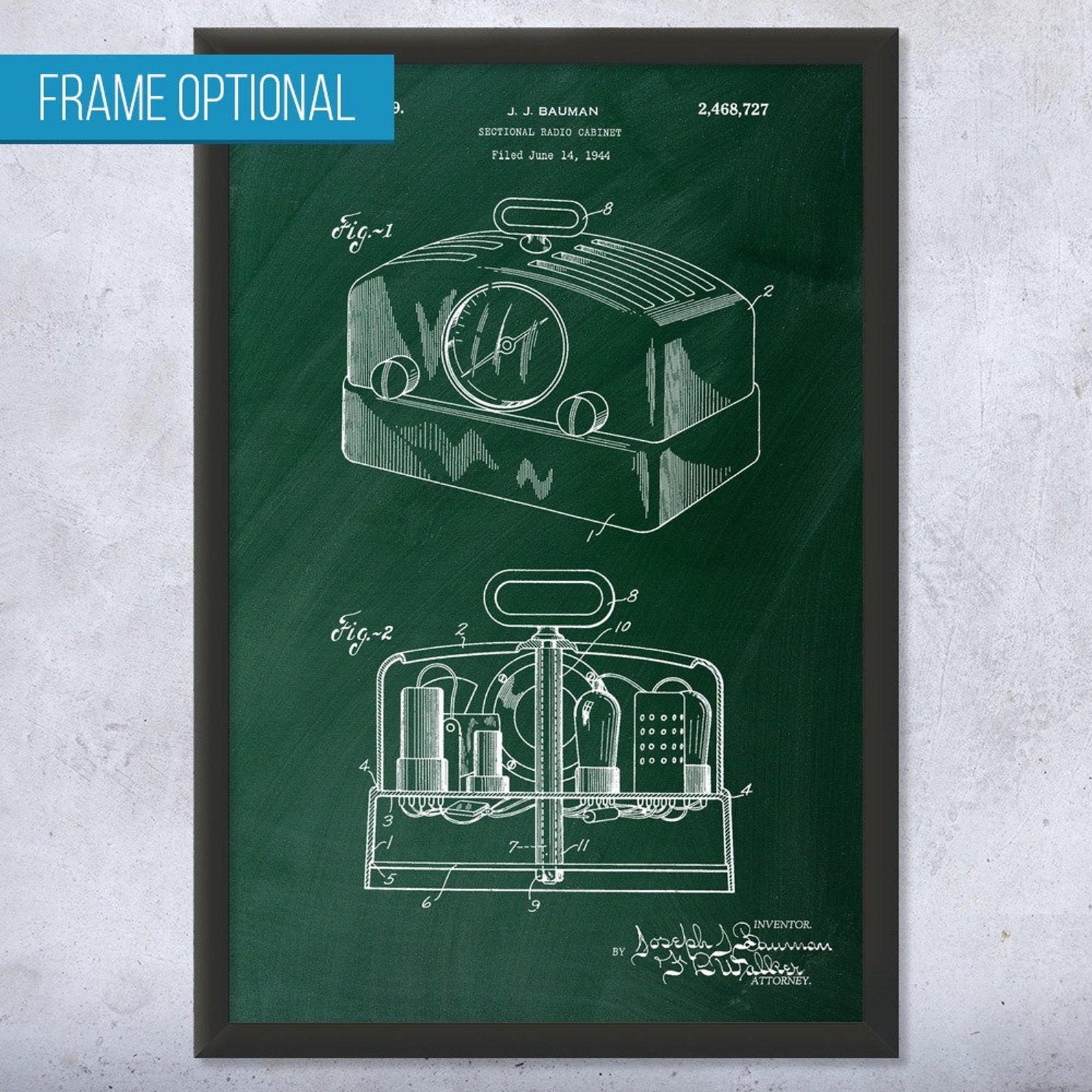 Radio Poster Print Radio Blueprint Radio Station Art DJ | Etsy