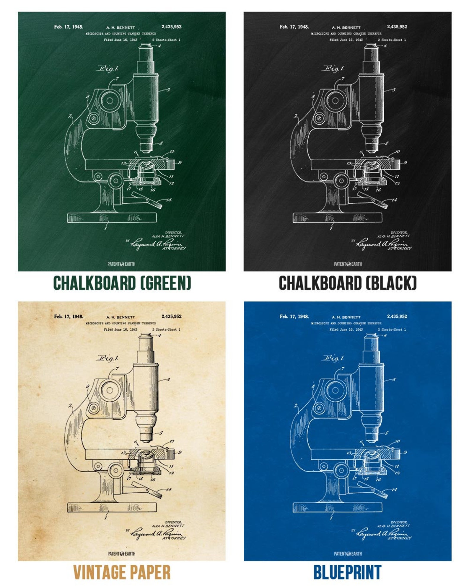 Framed Microscope Wall Art Print Microbiologist Gift Science | Etsy