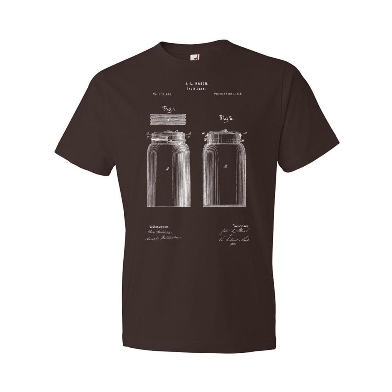 Mason Jar Patent T-shirt: Collector Gift, Jar Blueprint - Etsy