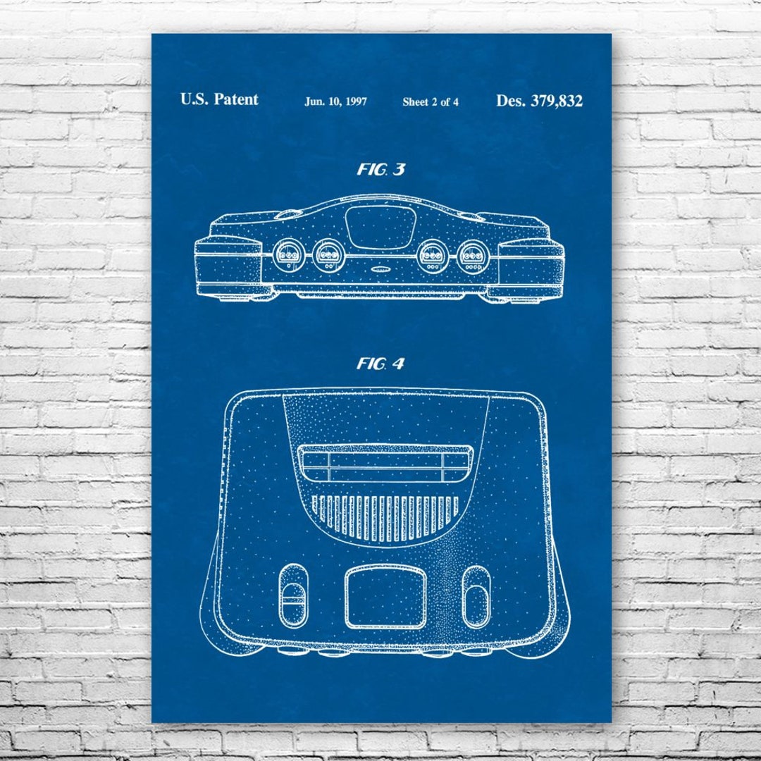 N64 Console Poster Print N64 Wall Art Video Game Gift - Etsy