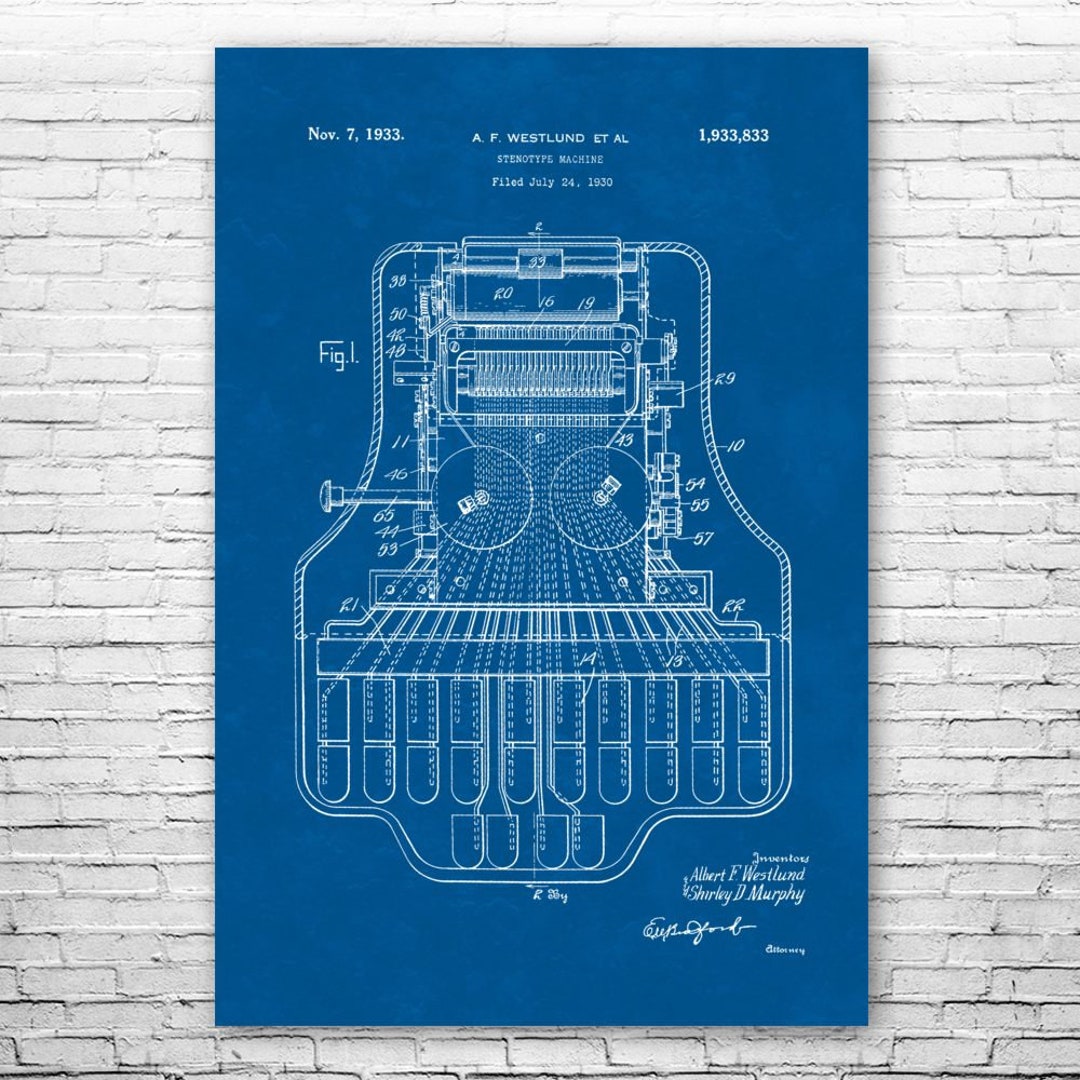Court Reporter Stenotype Poster Print, Stenographer Gift, Courtroom ...