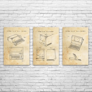 Retro Computer Posters Set of 3, Technician Gift, Computer Decor, IT ...