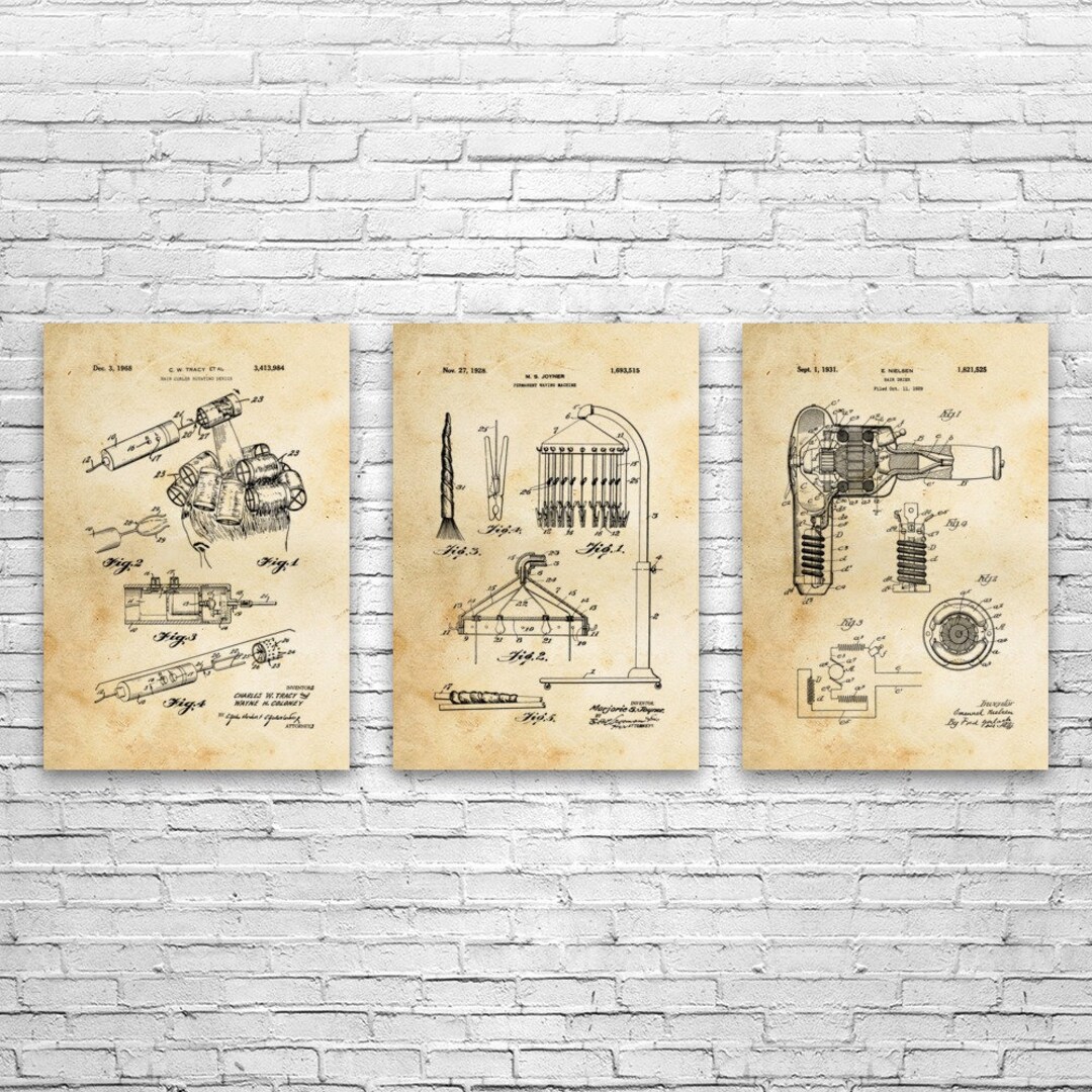 Beauty Shop Posters Set of 3, Cosmetologist, Beautician Gift, Salon ...