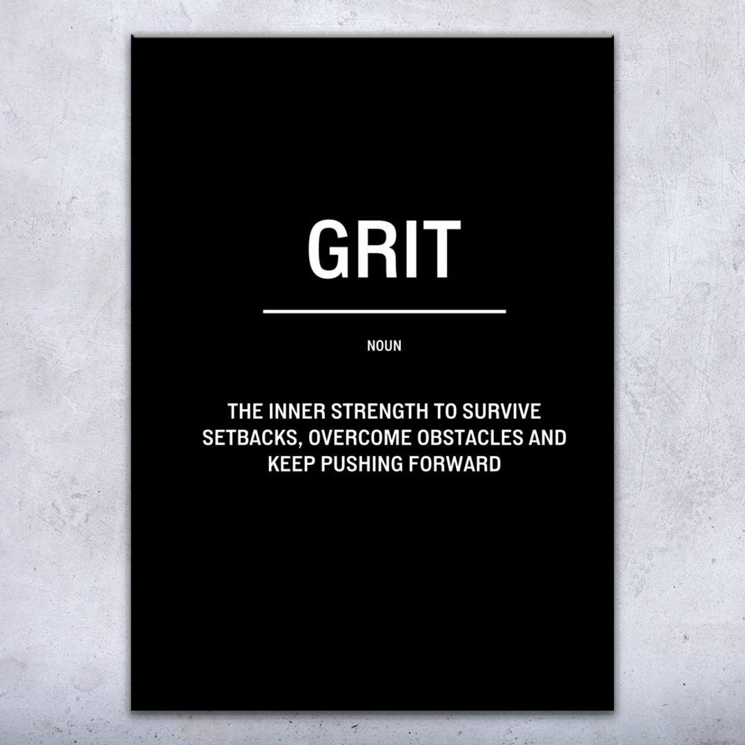 Grit Definition Wall Art Bold | Poster, Canvas or Framed | Office Decor ...
