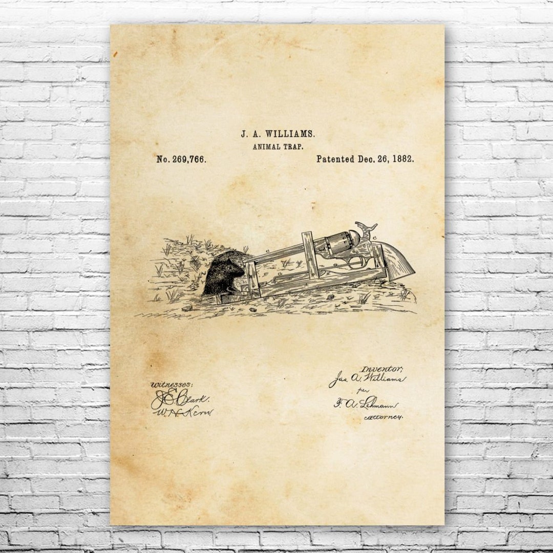 Gun Powered Mouse Trap Poster Print, Exterminator Gift, Rat Trap ...