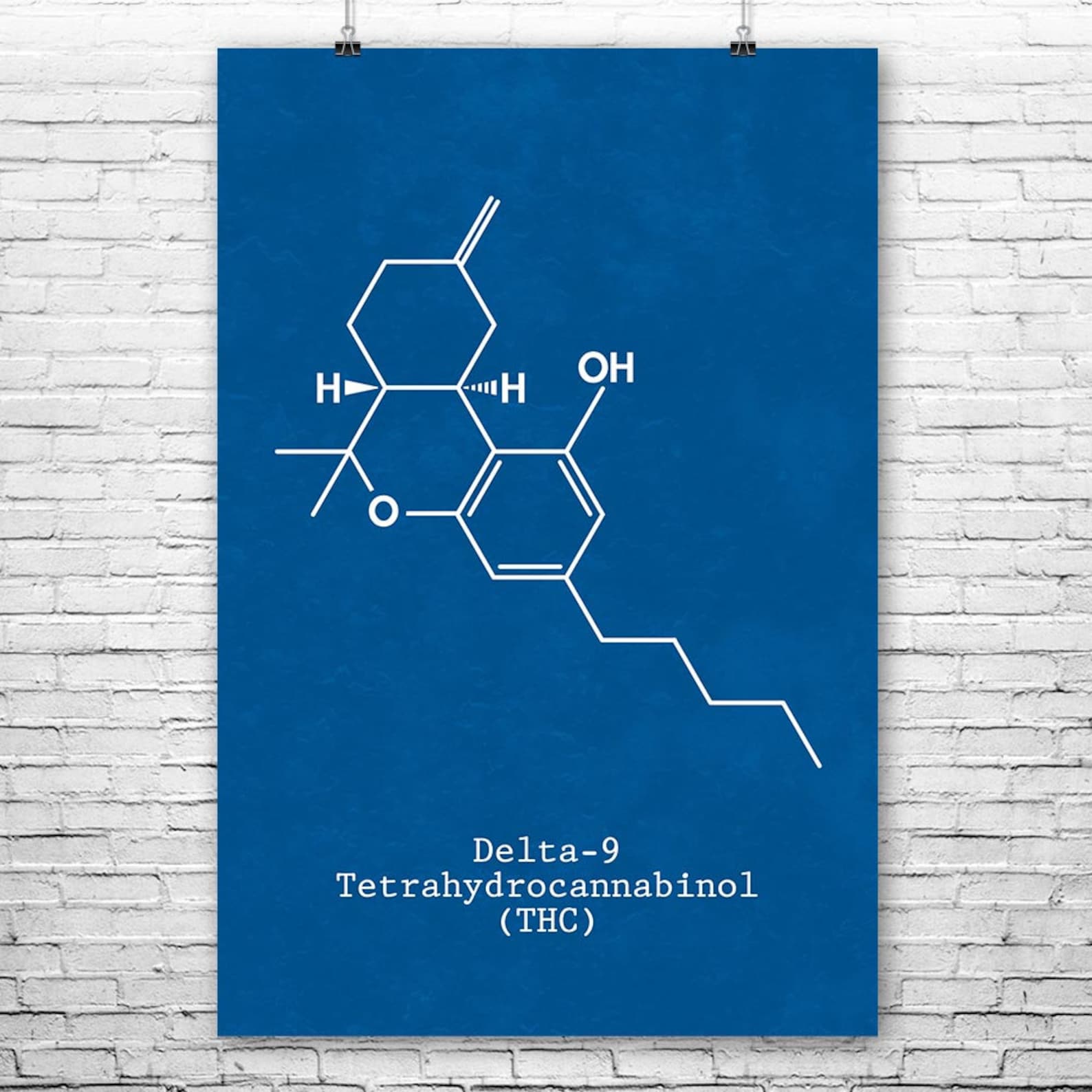 THC Molecule Poster Print Cannabis Art Stoner Gifts Weed | Etsy