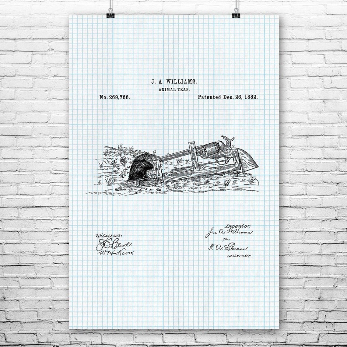 Gun Powered Mouse Trap Poster Print Exterminator Gift Rat - Etsy