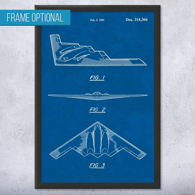 B-2 Stealth Bomber Poster Print Air Force Art Pilot Gift | Etsy