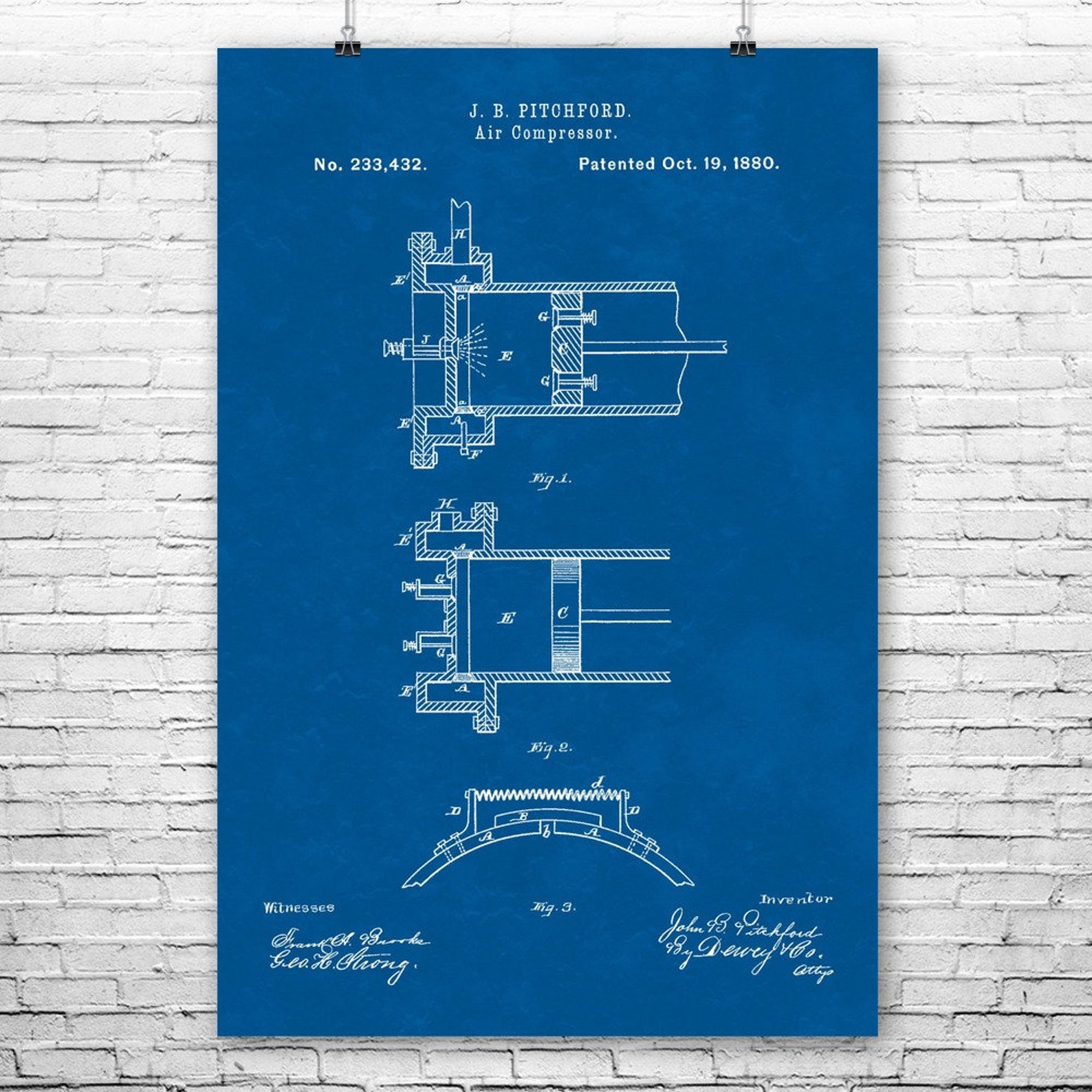 Air Compressor Poster Print Mechanical Engineer Contractor - Etsy