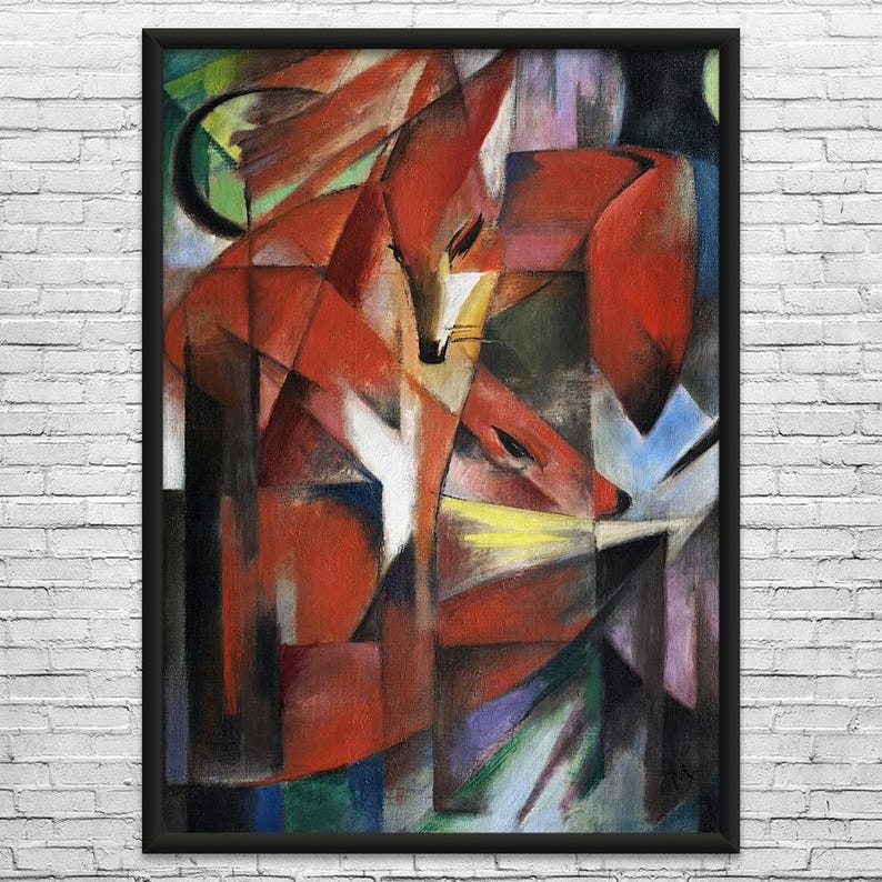 Franz Marc the Foxes Art Print: Animal Art, Vintage Painting - Etsy