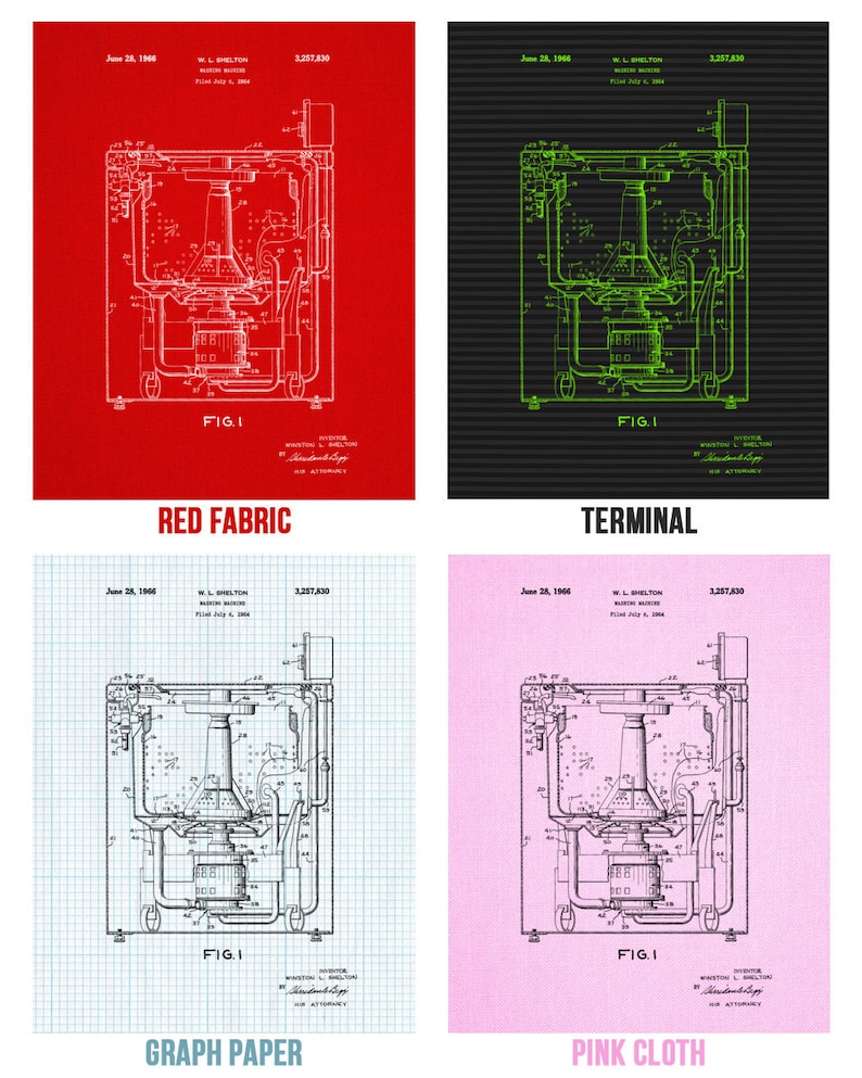 Washing Machine Poster Print Laundromat Wall Art Laundry - Etsy