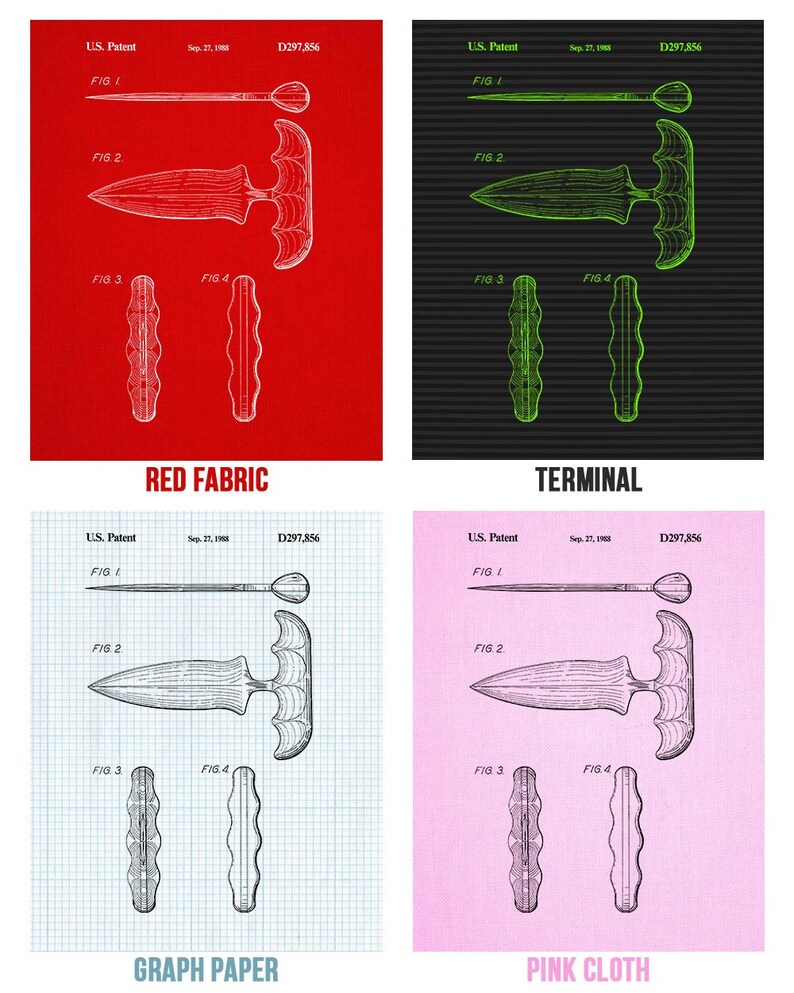 Push Knife Poster Print Knife Maker Collector Gift Knife - Etsy