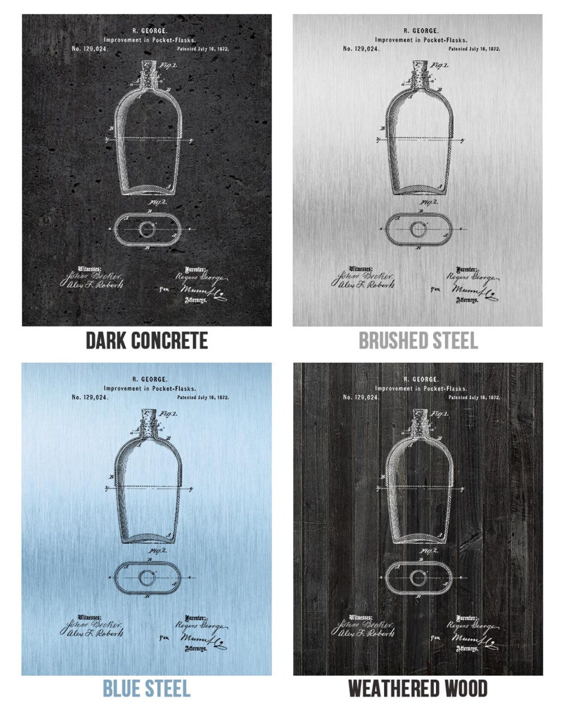 Cork Bottle Flask Poster Print Bar Wall Art Flask Blueprint - Etsy