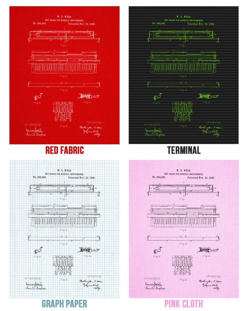 Piano Keyboard Poster Print Music Class Art Pianist Gift - Etsy