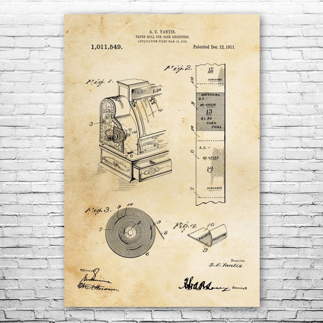 Cash Register Receipt Paper Poster Print, Book Keeper, Accountant Gift ...