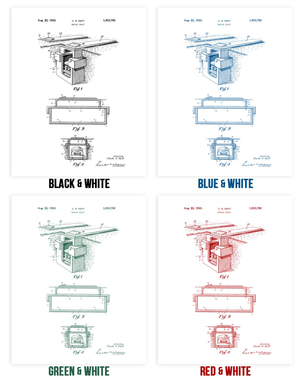 Funeral Home Posters Set of 6 Cemetary Decor Graveyard Art | Etsy