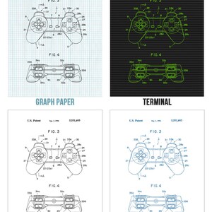 Framed PS1 Controller Wall Art Print, PS1 Art Print, Controller ...