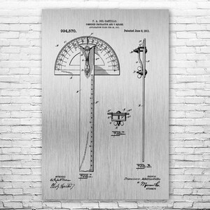 Protractor T-square Poster Print, Architect Gifts, Workshop Art ...