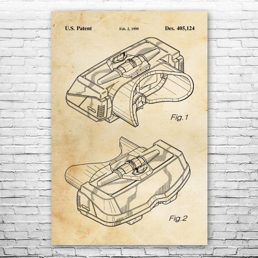 Virtual Boy Head Unit Patent Print Poster, Vr Gift, Gameroom Decor ...
