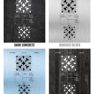 Crossword Puzzle Poster Print Word Game Art Crossword Decor - Etsy