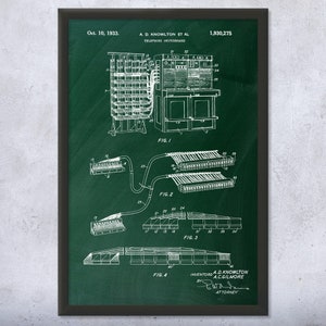 Framed Telephone Switchboard Wall Art Print, Telecom Gift, Call Center ...