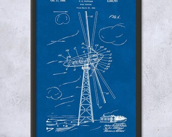Wind Turbine Wall Art - Etsy