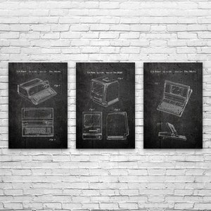 Retro Computer Posters Set of 3, Technician Gift, Computer Decor, IT ...