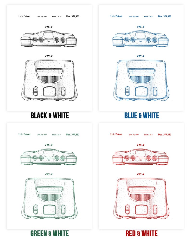 N64 Console Poster Print N64 Wall Art Video Game Gift - Etsy