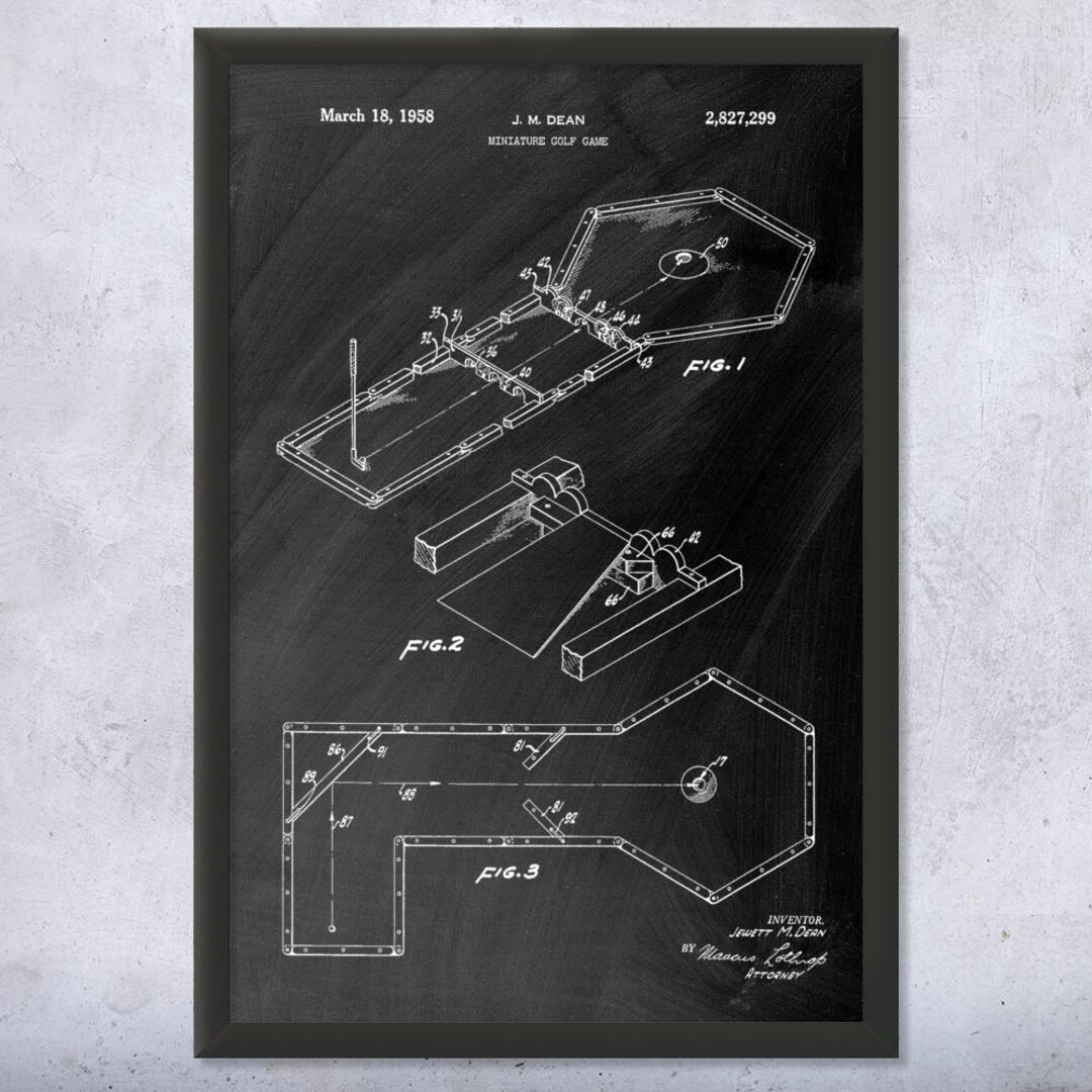 Framed Mini Golf Wall Art Print Putt Putt Art Golf Gift - Etsy