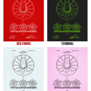 Framed Locomotive Train Wheels Wall Art Print Engineering | Etsy