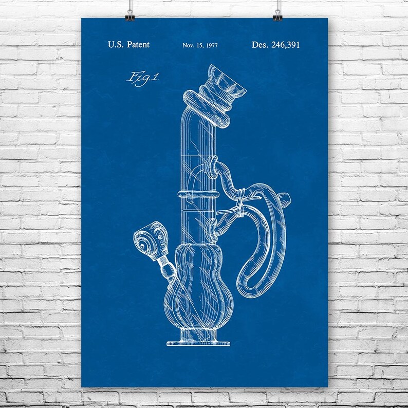 Water Bong Poster Art Print Water Pipe Weed Stoner Gift - Etsy