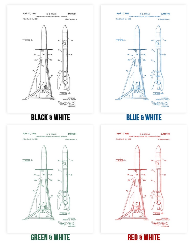 Steam Powered Rocket Poster Print Science Teacher Gift Space - Etsy