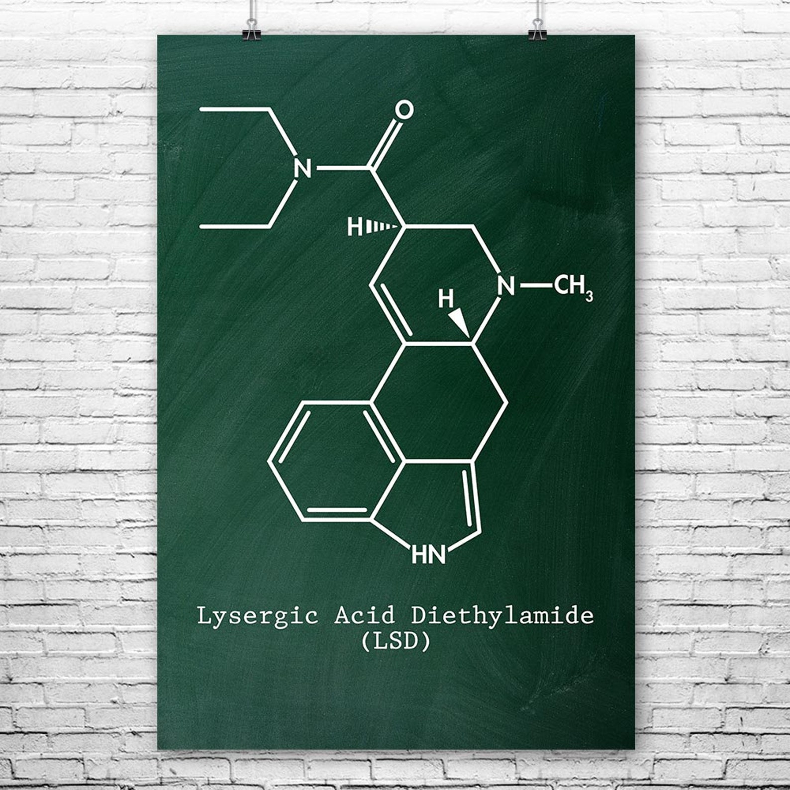 LSD Molecule Poster Print Acid Art Print Stoner Gift Lsd - Etsy