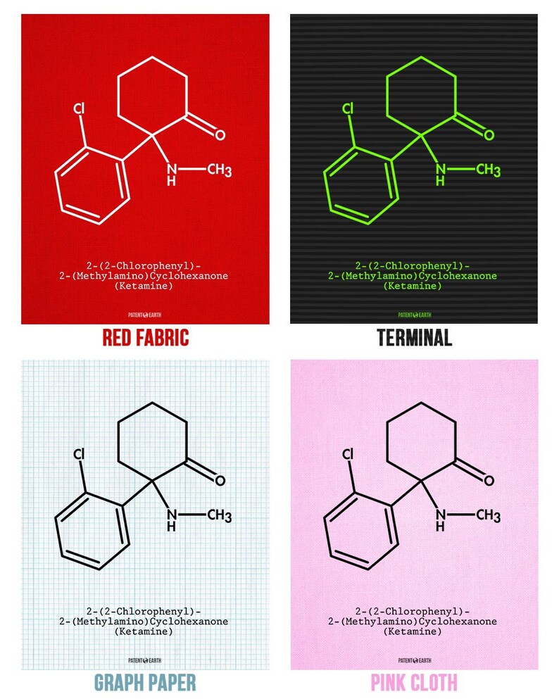 Framed Ketamine Molecule Wall Art Print Veterinarian Gift - Etsy