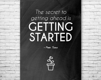 Mark Twain Motivational Poster Print Typography Classroom - Etsy