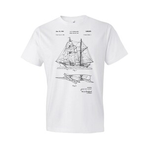 Model Sailing Ship Shirt, Boat Captain, Nautical Gift, Boat Blueprint ...