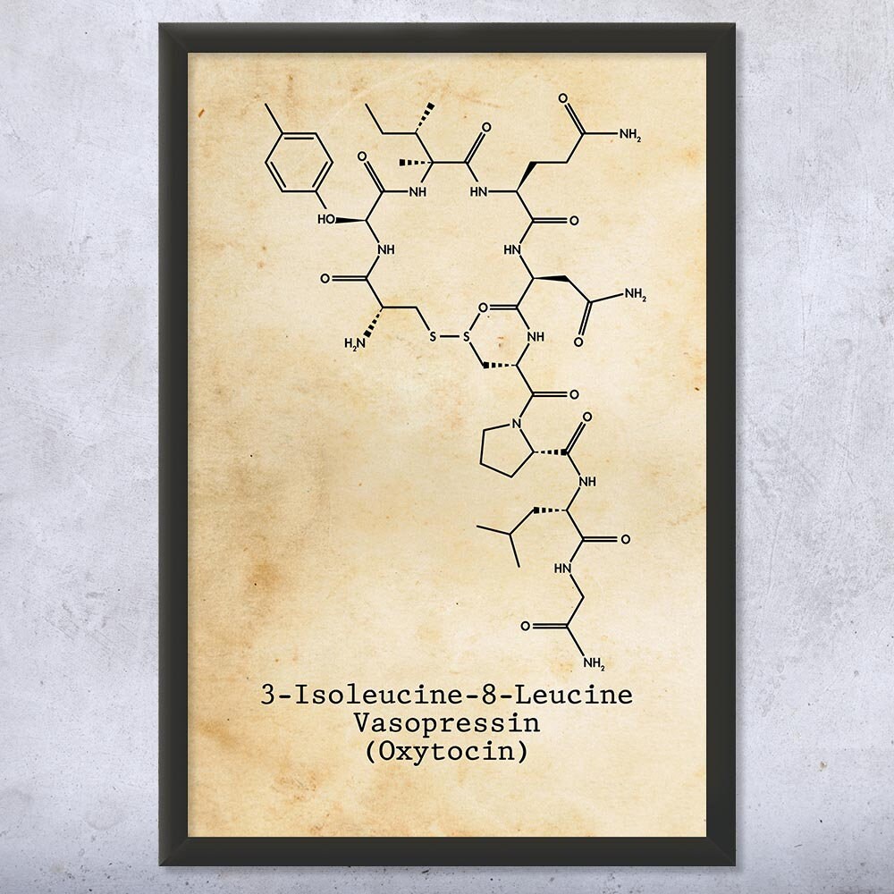 Black & White Wall Art Molecular Structure Print Science Wall Decor ...