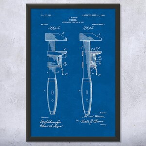 Pipe Wrench Patent Wall Art Poster, Canvas or Framed Plumbing Art, Pipe ...