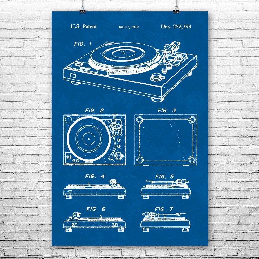 Turntable Record Player Poster Print DJ Gifts Recording | Etsy