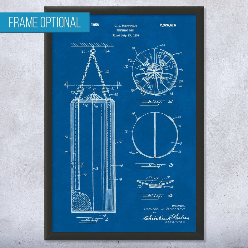 Punching Bag Poster Print Boxer Gift Boxing Gym Art Boxing | Etsy