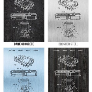 Game Boy Poster Print Video Game Gift Blueprint Gamer Gift - Etsy