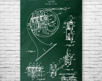 French Horn Poster - Etsy