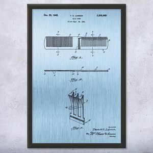 Styling Comb Patent Wall Art | Poster, Canvas or Framed | Salon Art ...