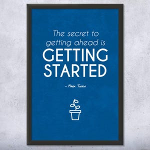 Mark Twain Quote Motivational Wall Art Poster, Canvas or Framed ...