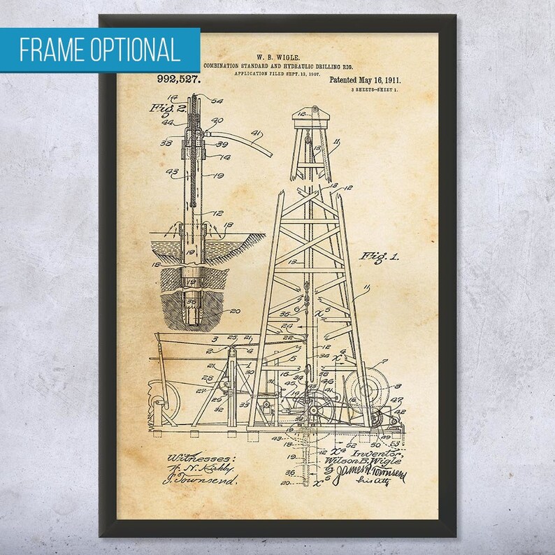 Oil Drilling Rig Poster Print Rig Worker Roughneck Gift Oil | Etsy
