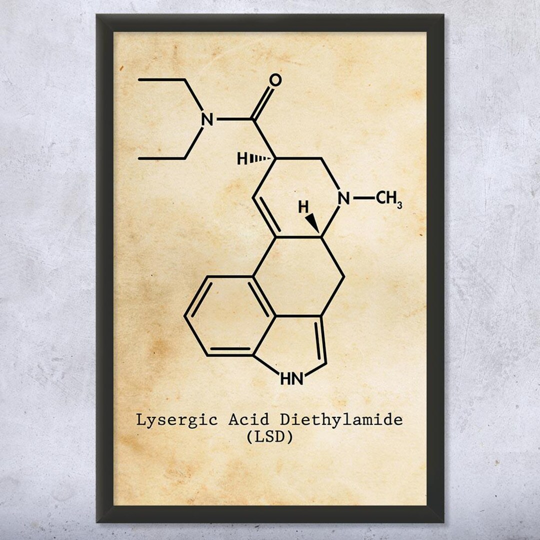 LSD Molecule Wall Art: Acid Art Print, Stoner Gift - Etsy